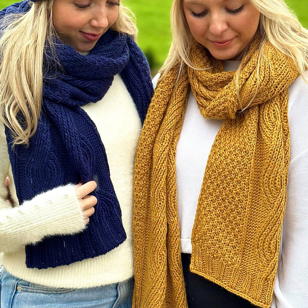 Personalised Cable Knit Scarf