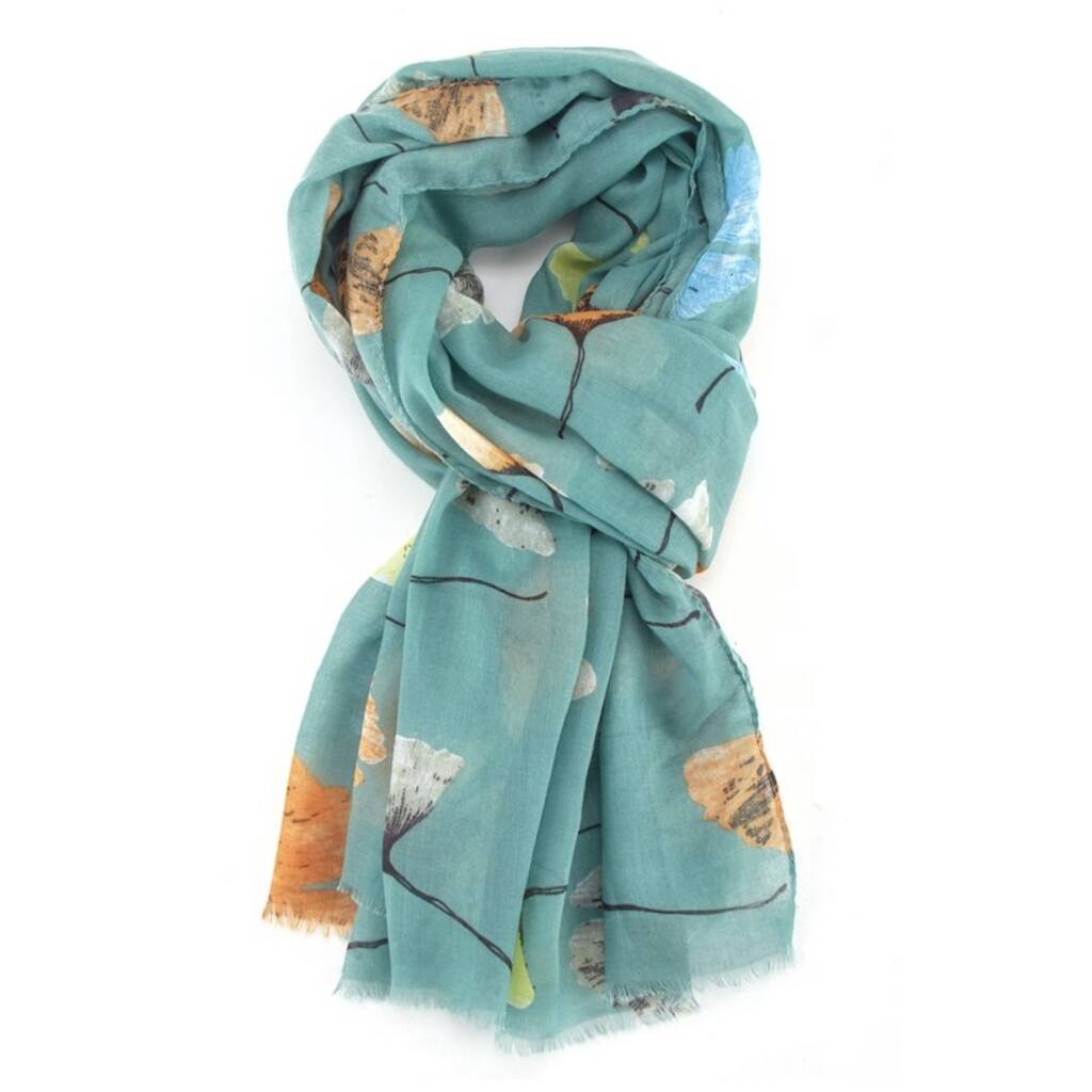 Ginkgo Print Scarf By My Posh Shop