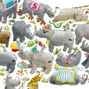 R Is For Rhino By Louise Tate Illustration | notonthehighstreet.com