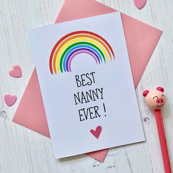 Best Nanny Ever Rainbow Card By Adam Regester Design ...
