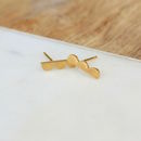 Scalloped Line Studs By Leila Swift | notonthehighstreet.com