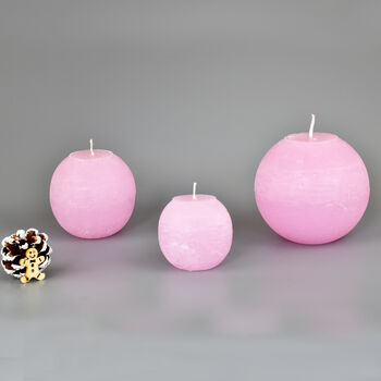 G Decor Georgia Light Pink Ombre Sphere Ball Candles By G Decor ...