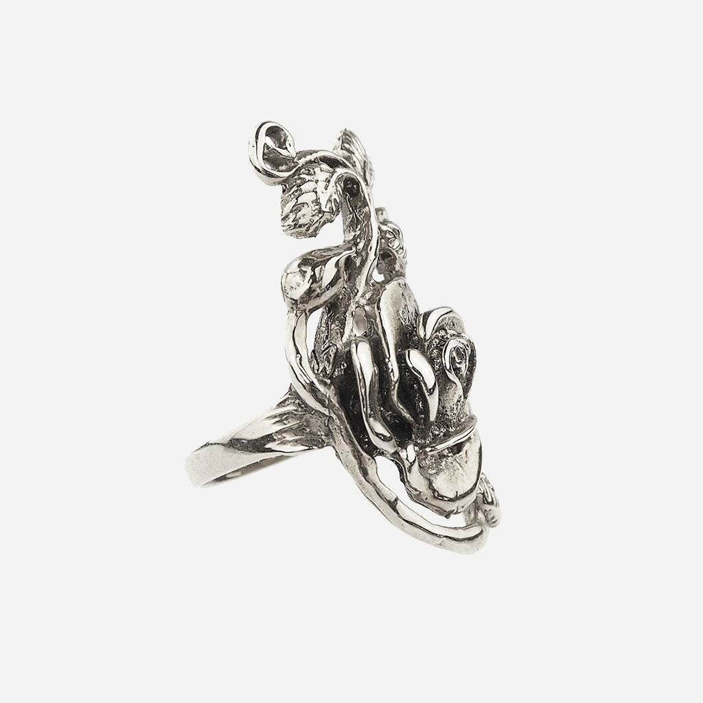 juliette sterling silver rose ring by rock 'n rose | notonthehighstreet.com