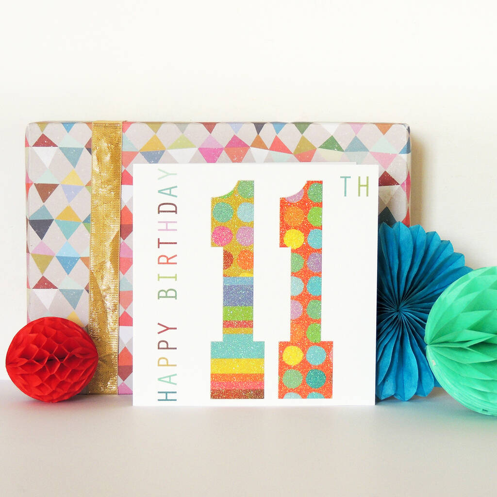Sparkly 11th Birthday Card By Kali Stileman Publishing ...