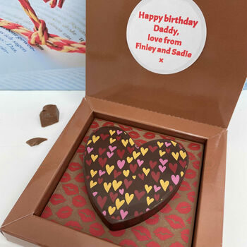 Personalised Message Milk And Dark Chocolate Heart By Cocoapod ...