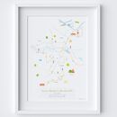 Greater Manchester Marathon Route Map Print By Holly Francesca ...