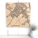 new home postcode map print on wood by northern logic ...