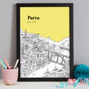 Personalised Porto Print By Tessa Galloway Illustration ...