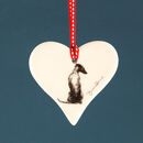 Serene Whippet Dog Hanging Love Heart By Victoria Armstrong ...