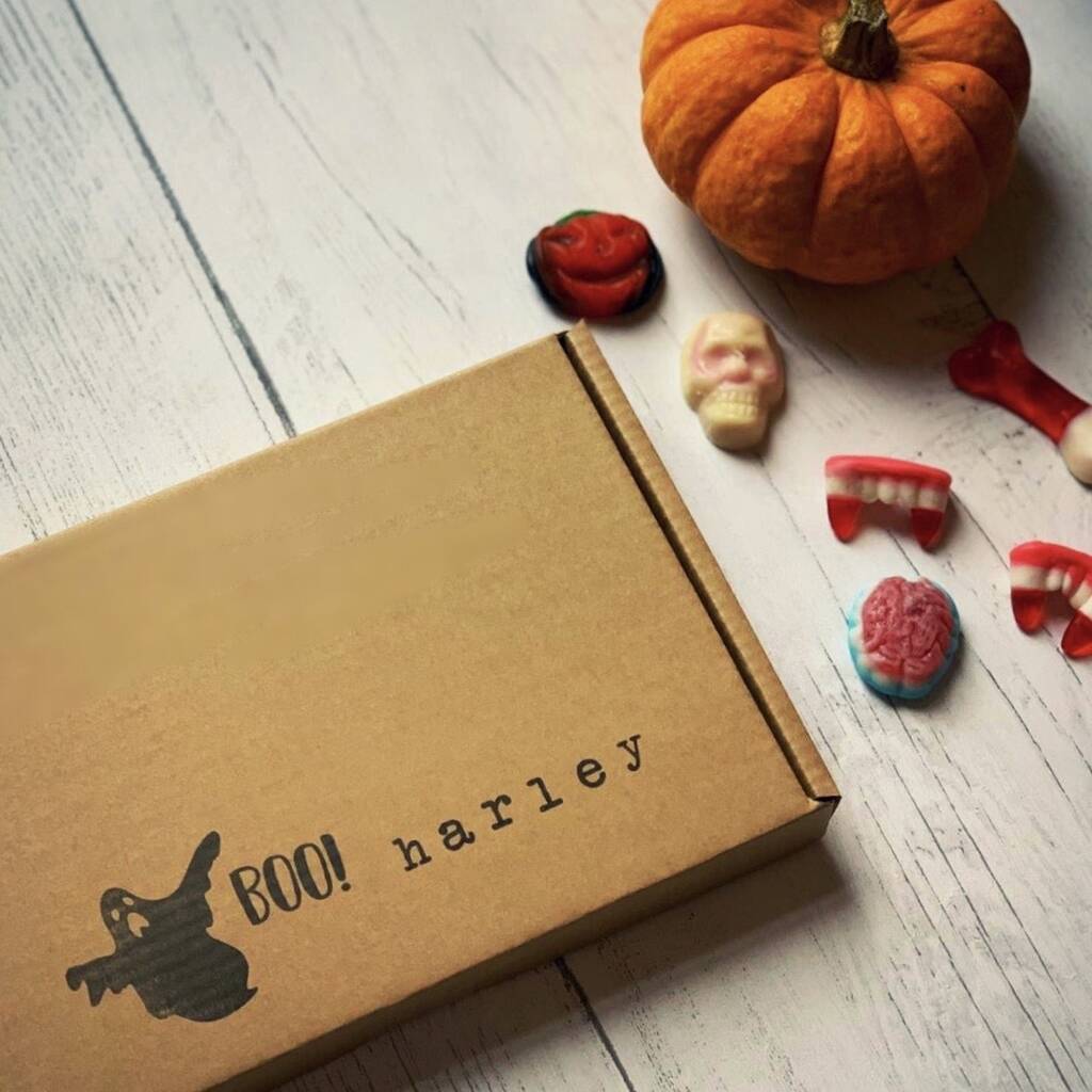 Personalised Halloween Ghost Letterbox Sweets Gift Box By Sweets In The ...