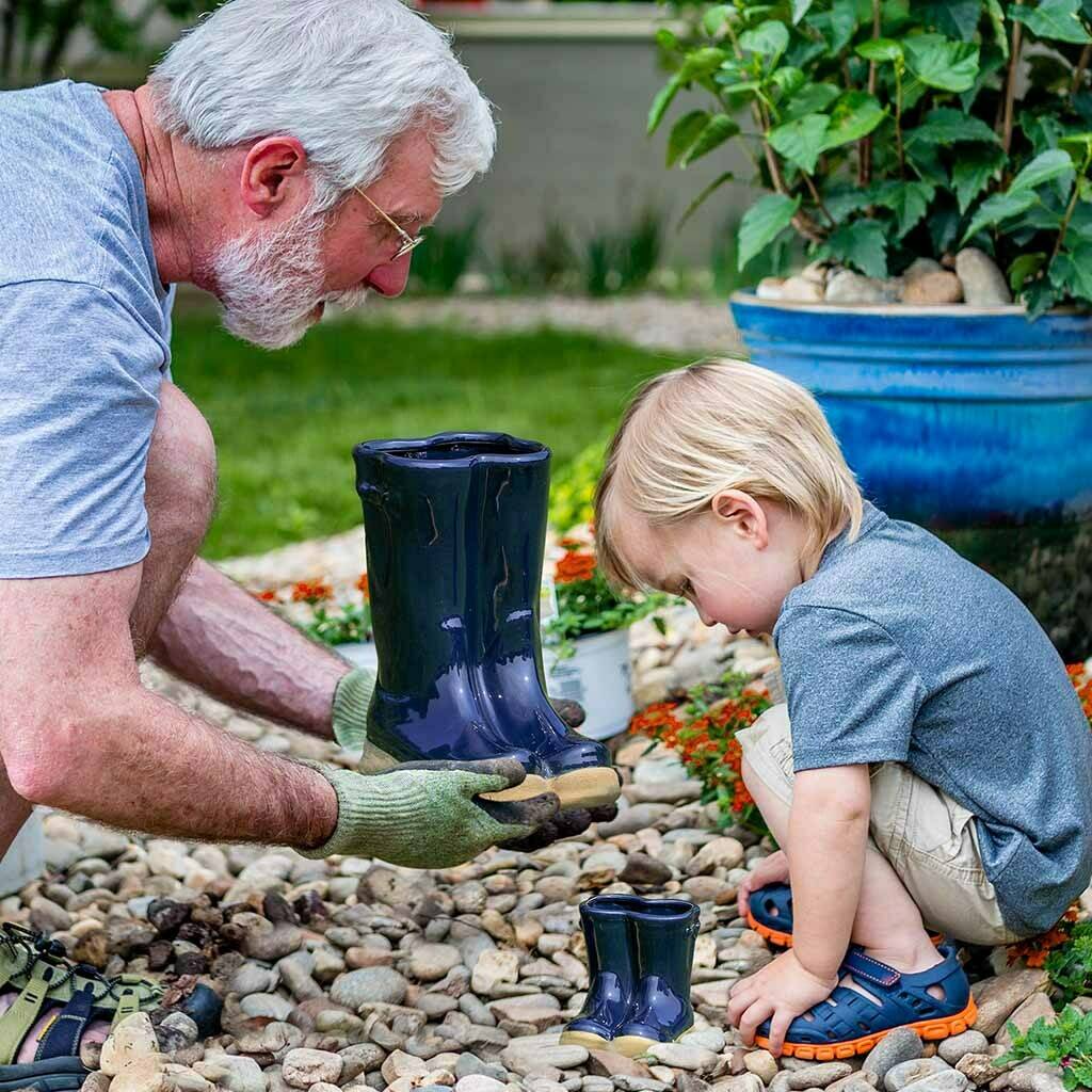 Calstock Midnight Blue Wellington Boot Planters By Dibor ...