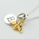 Personalised Miniature Gold Bee Necklace By Nest | notonthehighstreet.com