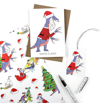Santa Claus Dinosaur Christmas Card By Dinosaurs Doing Stuff ...