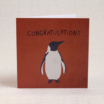 'congratulations' Penguin Greeting Card By Lil3birdy ...
