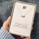 30th Birthday Silver Necklace By Wue | notonthehighstreet.com