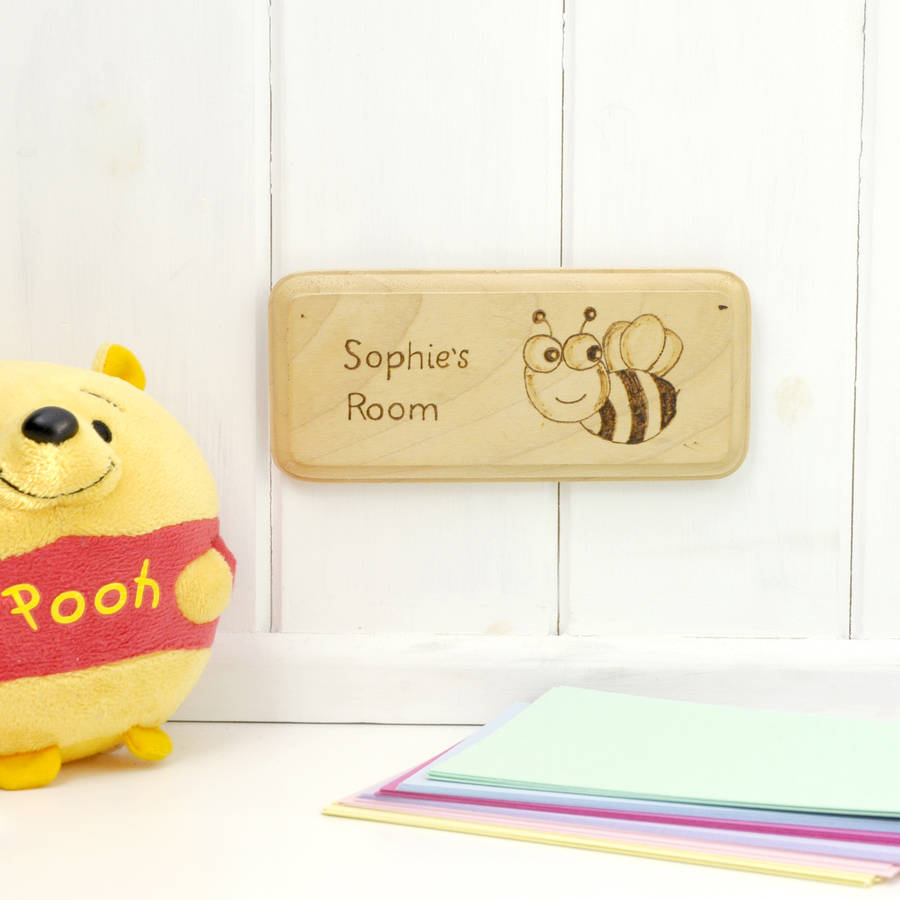 personalised room plaque by cairn wood design | notonthehighstreet.com