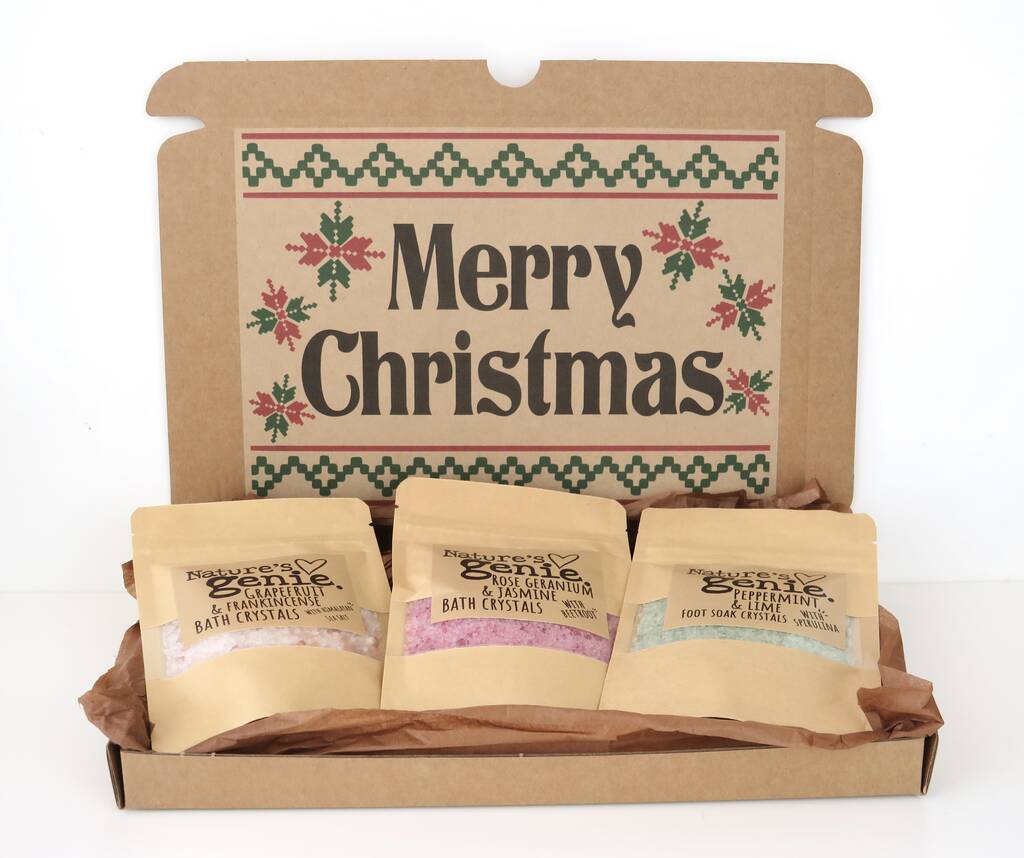 Merry Christmas Natural Self Care Gift Set By Nature's Genie