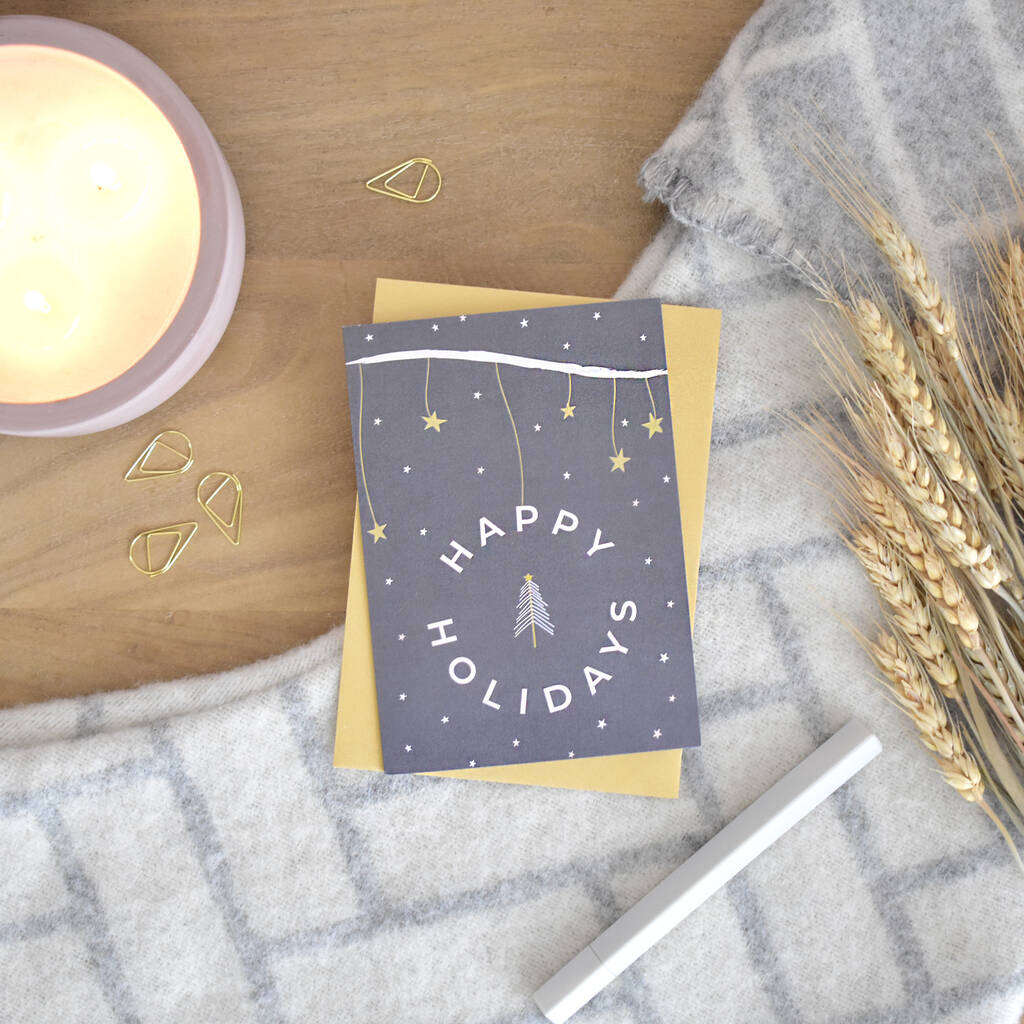 Christmas Card Happy Holidays By The Room Alive | notonthehighstreet.com