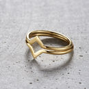 Chevron Ring Set By Posh Totty Designs | notonthehighstreet.com