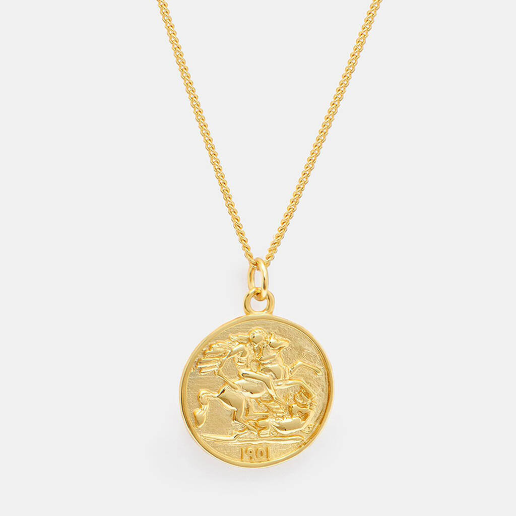 Small Gold Coin Necklace With Reversible Pendant By MUCHV ...