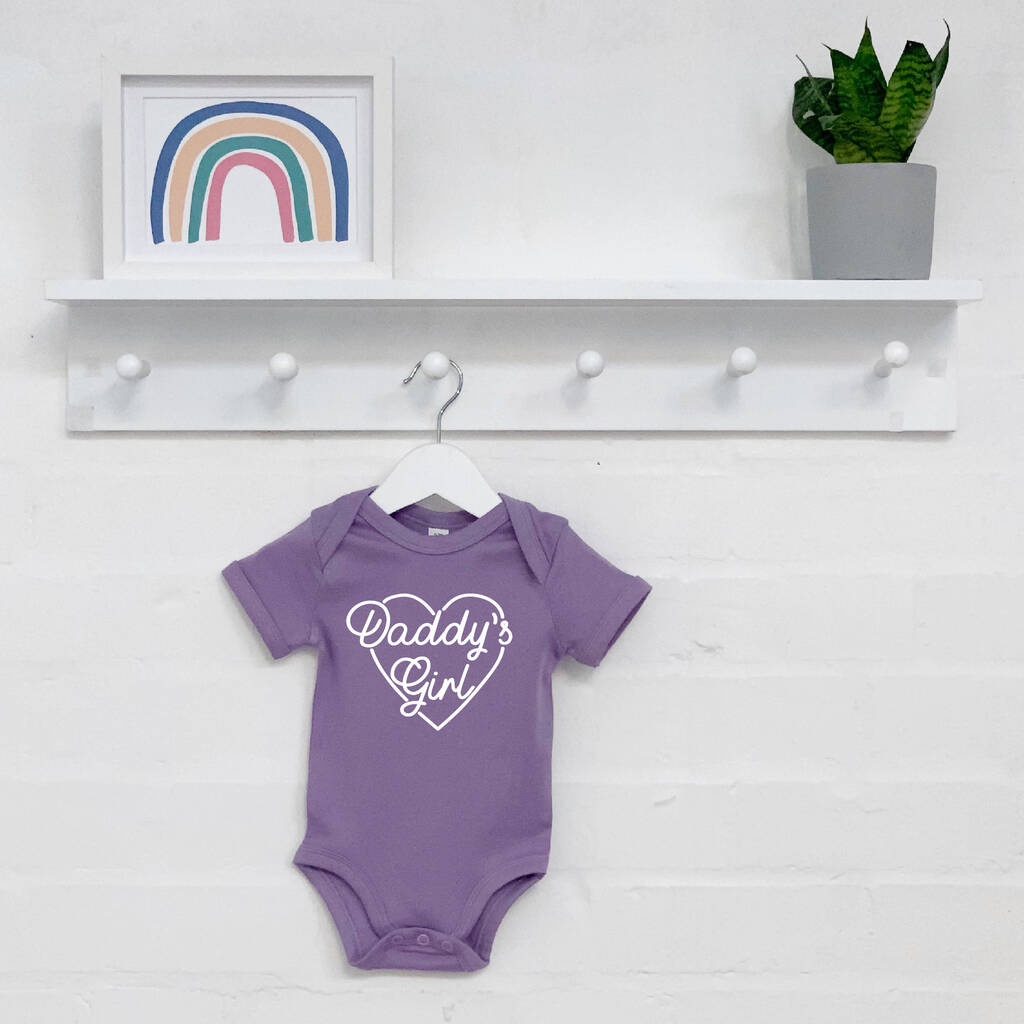 Daddy's Girl Fathers Day Babygrow With Heart By Lovetree Design ...
