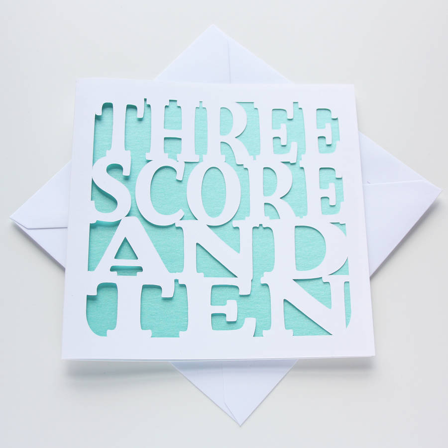 Three Score And Ten Birthday Card By Whole In The Middle ...