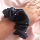 Navy Star Print Silk Super Scrunchie By Mille Saisons ...