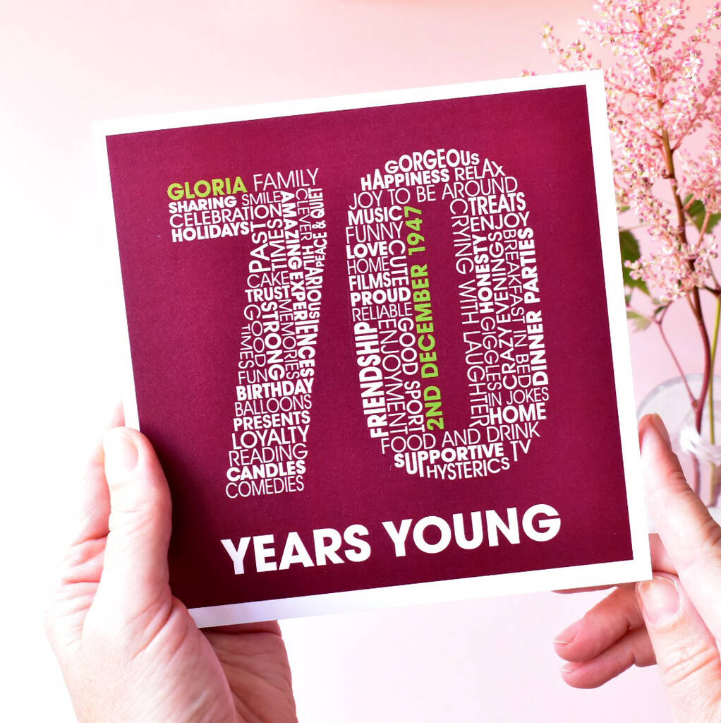 Personalised Name And Date 70th Birthday Card By Mrs L Cards Personalised Name And Date 70th Birthday Card By Mrs L Cards