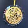 50th Anniversary Floral Sun Catcher By Caroline Rees ...