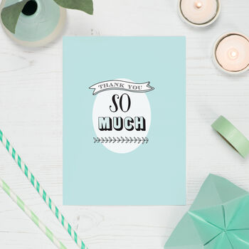 'thank You So Much' Card By Paper Craze | notonthehighstreet.com