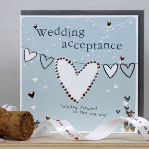 A Wedding Acceptance Card By Molly Mae® | notonthehighstreet.com
