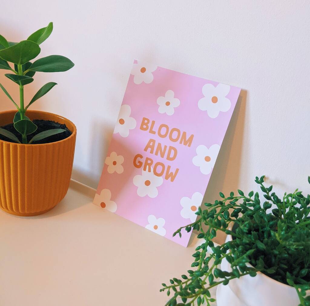 Bloom And Grow A5 Floral Print By Quinn's Pins | notonthehighstreet.com