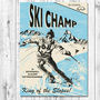 Ski Retro Card By Rocket 68 | notonthehighstreet.com