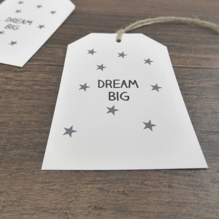 Dream Big Gift Tags By EdgeInspired | notonthehighstreet.com