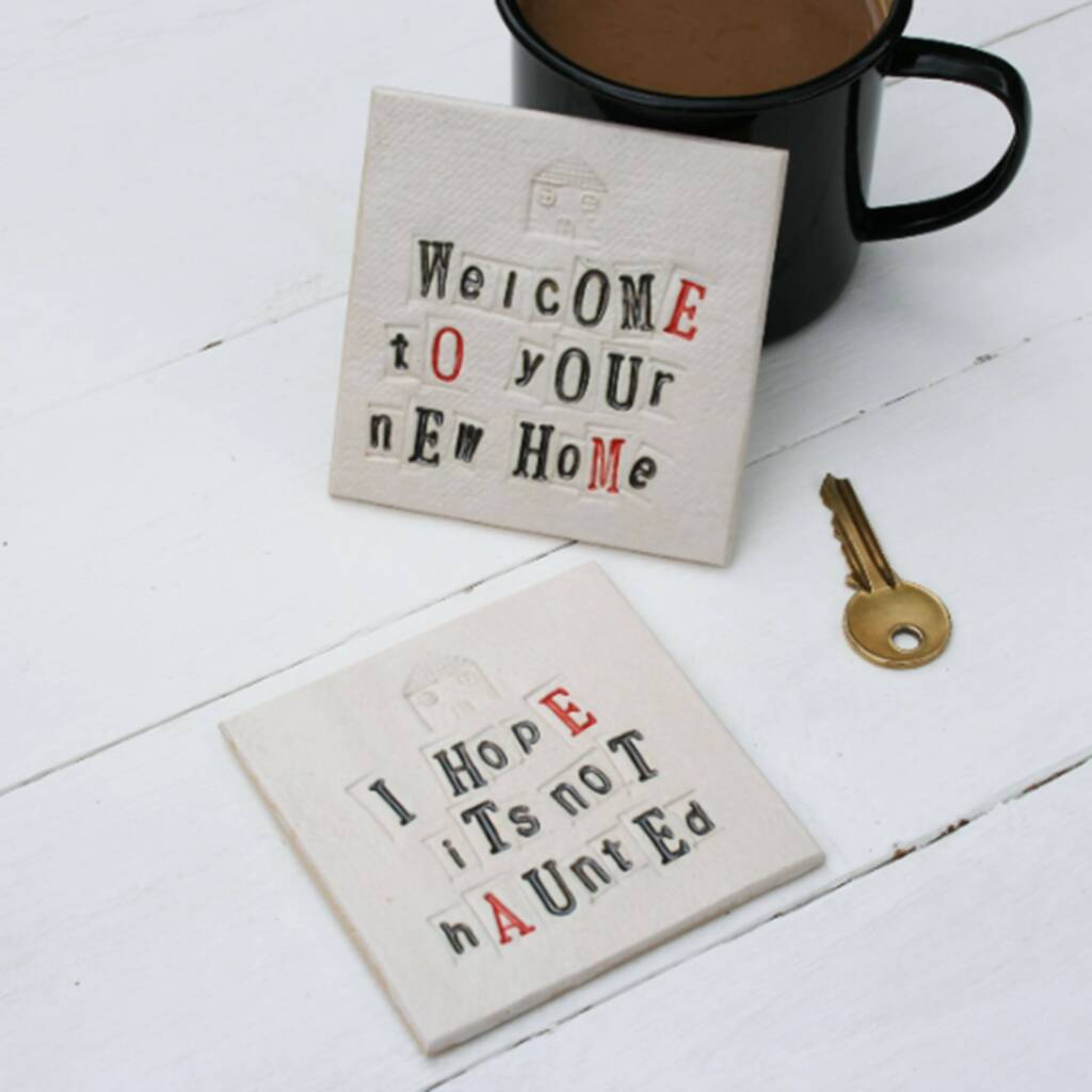 New Home Ceramic Coasters By Juliet Reeves Designs | notonthehighstreet.com