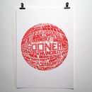 Arsenal Football Club Typography Print By Sketchbook Design ...