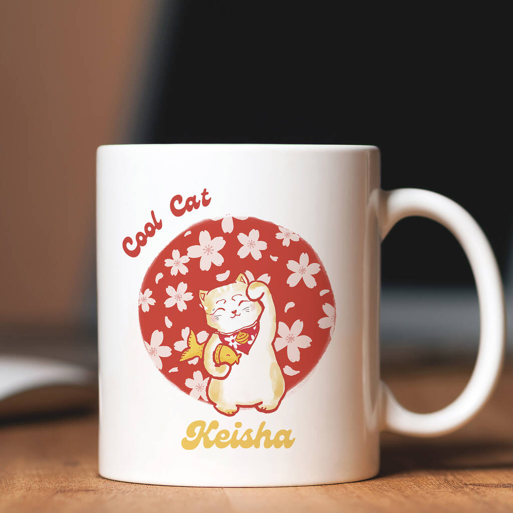Lucky Cat Personalised Mug By So Close