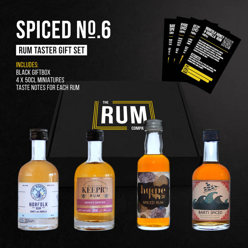 Spiced Rum Taster Set Gift Box Six By The Rum Company ...
