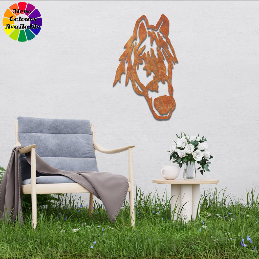 Rusty Outdoor Decor Metal Horse Equestrian Art By Duke Craft ...