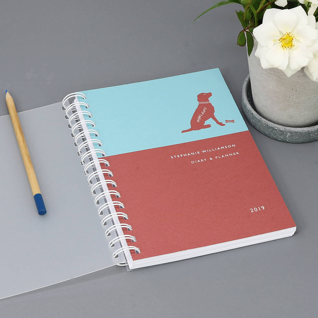 personalised 2020 diary for dog lovers by designed | notonthehighstreet.com