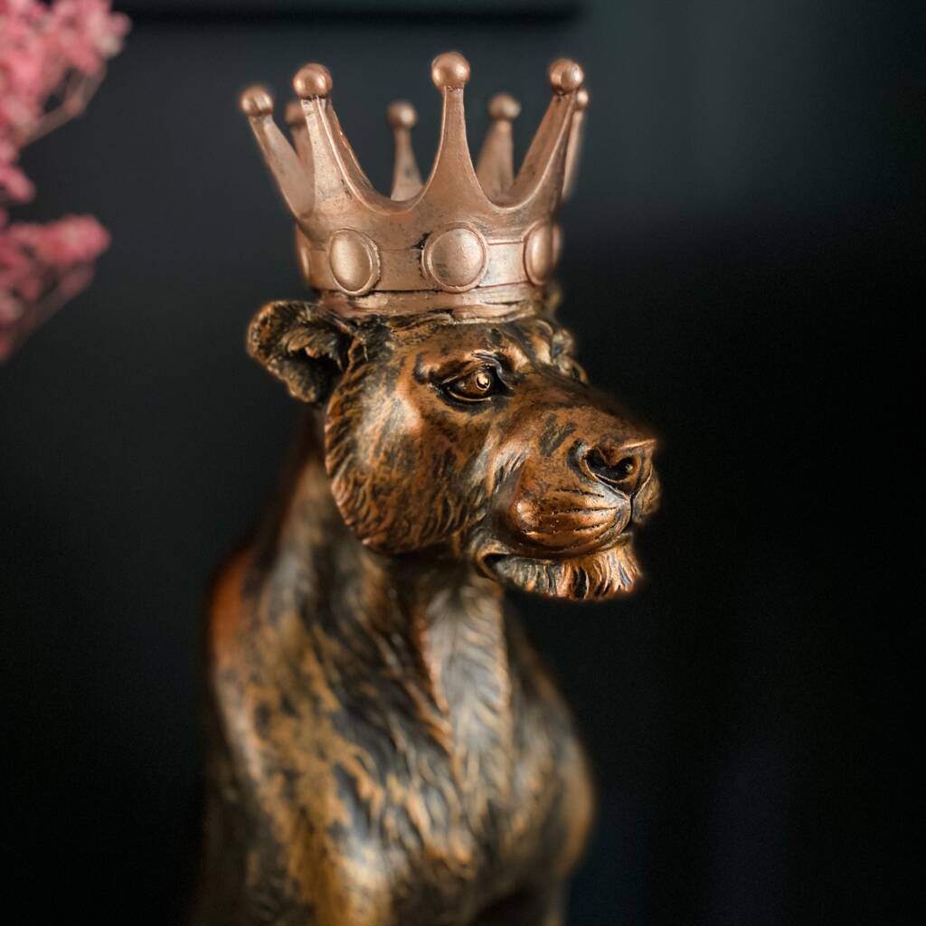 Lioness Xena Crown Statue By Punk & Poodle | notonthehighstreet.com