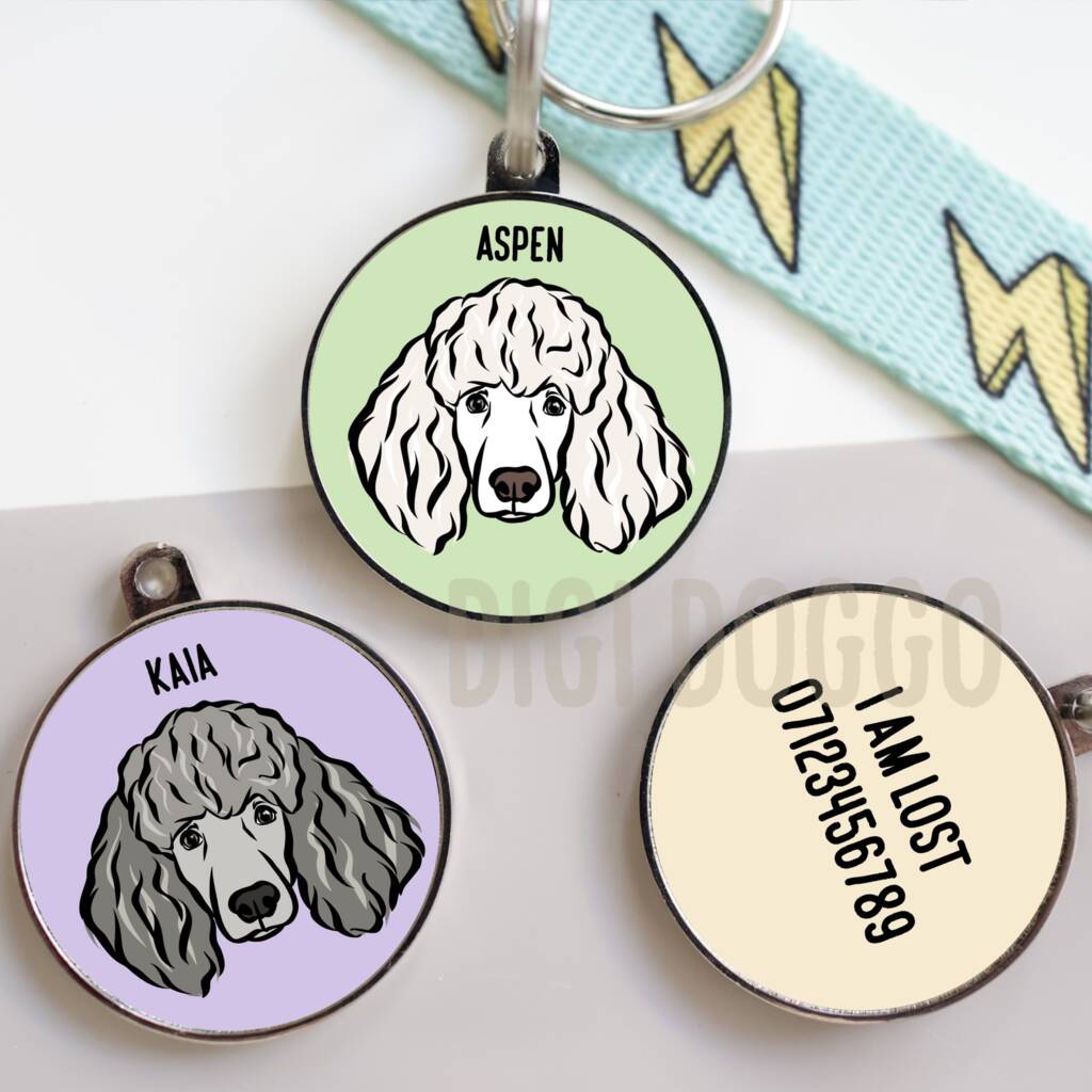 Poodle ID Tag By Digi Doggo | notonthehighstreet.com