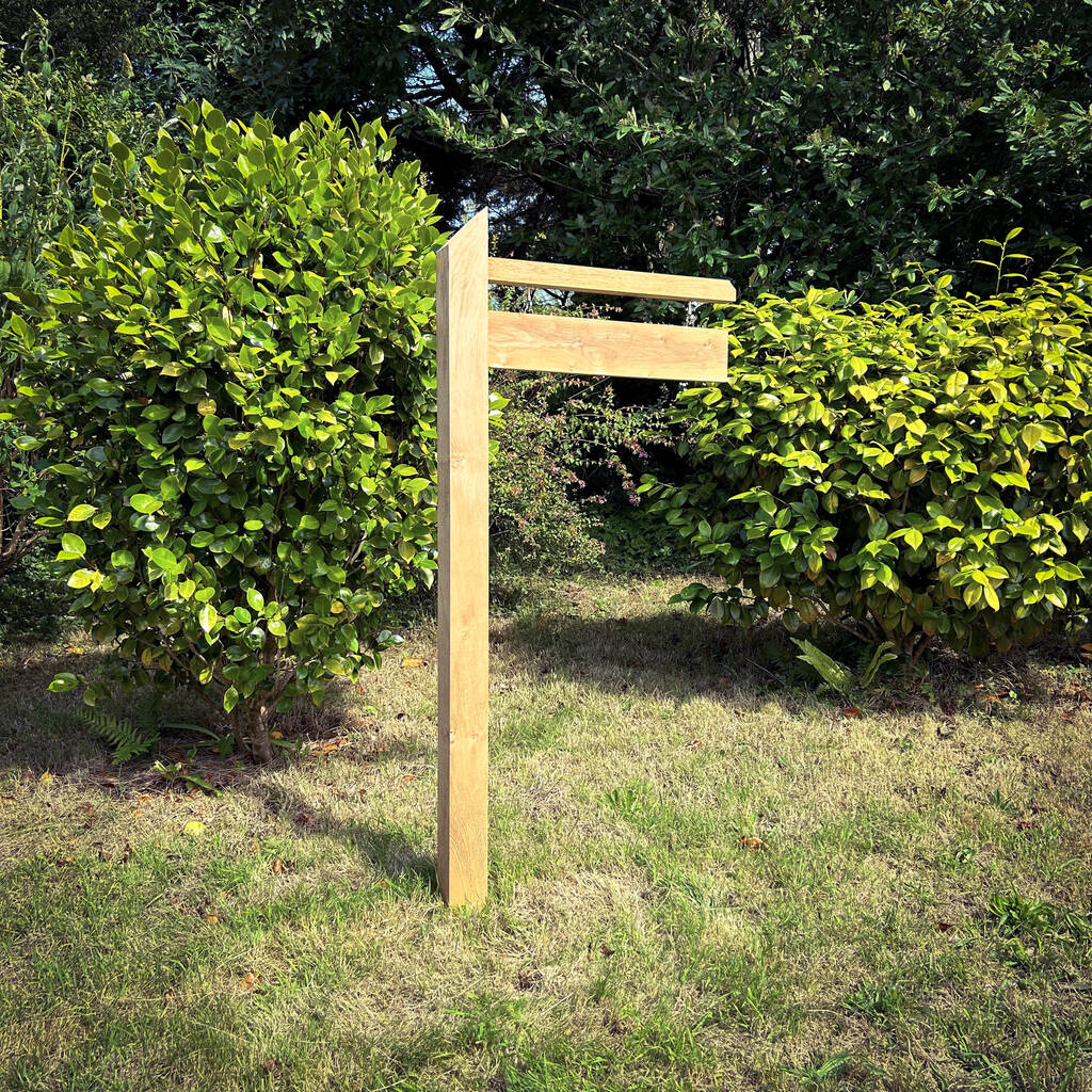 Engraved Hanging Oak Sign Post By Grain Designs | notonthehighstreet.com