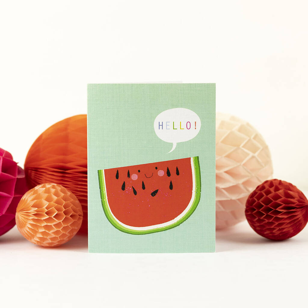 Mini Watermelon Greetings Card By Kali Stileman Publishing