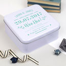 personalised 10th anniversary typographic tin box by delightful living ...