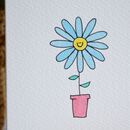 Personalised Smiley Flower Handmade Card By Hannah Shelbourne Designs ...