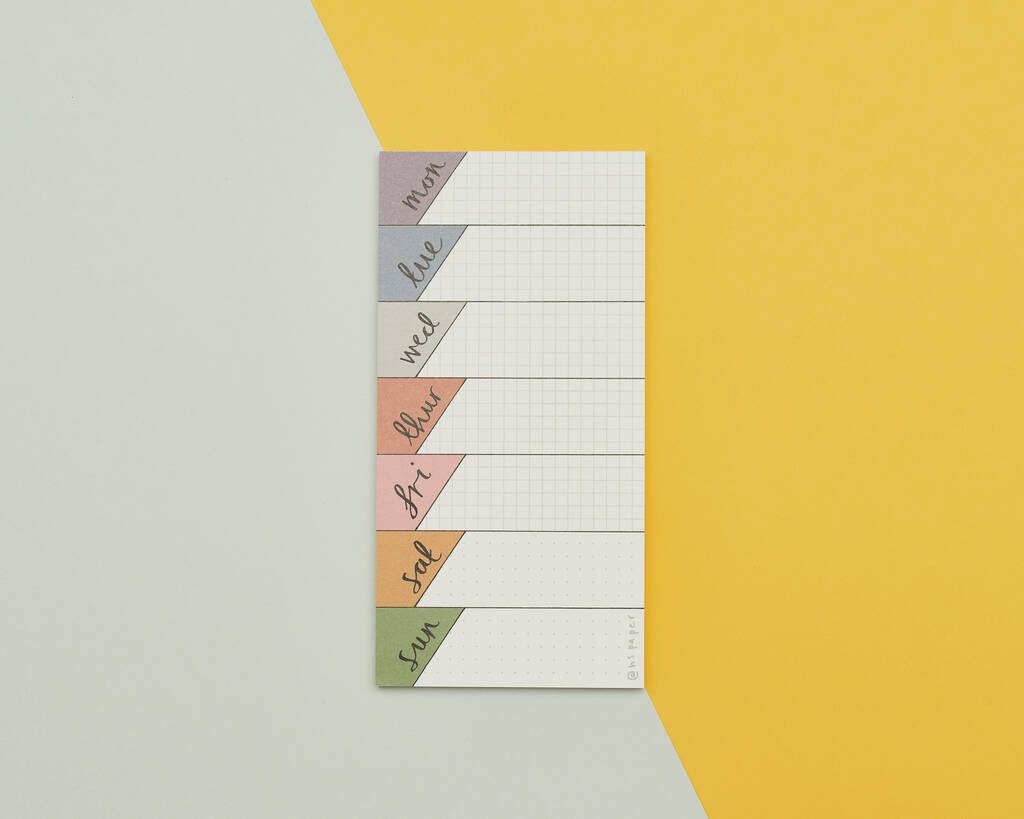 Weekly Planner Recycled Paper, Handdrawn By Heather Scott Design ...