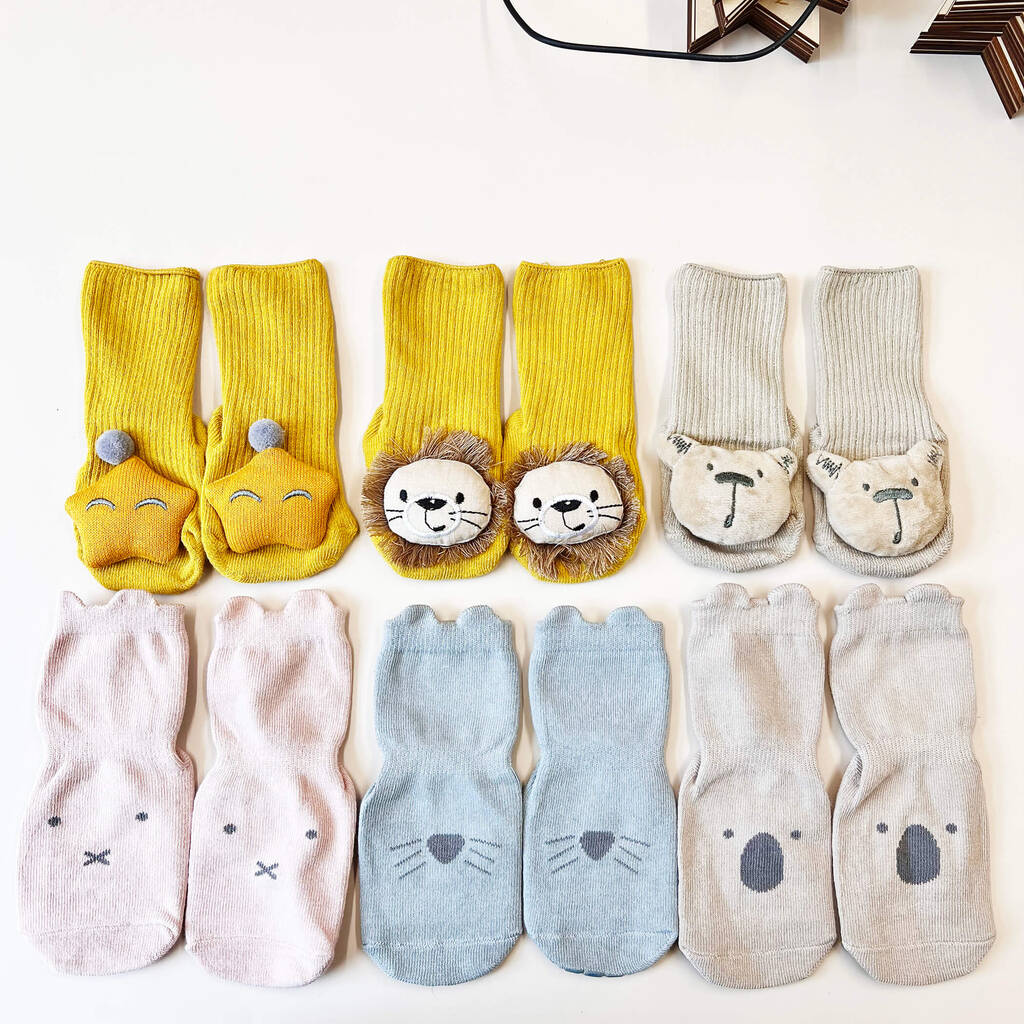 Cutesy Baby Animal Socks In A Box By Studio Hop | notonthehighstreet.com