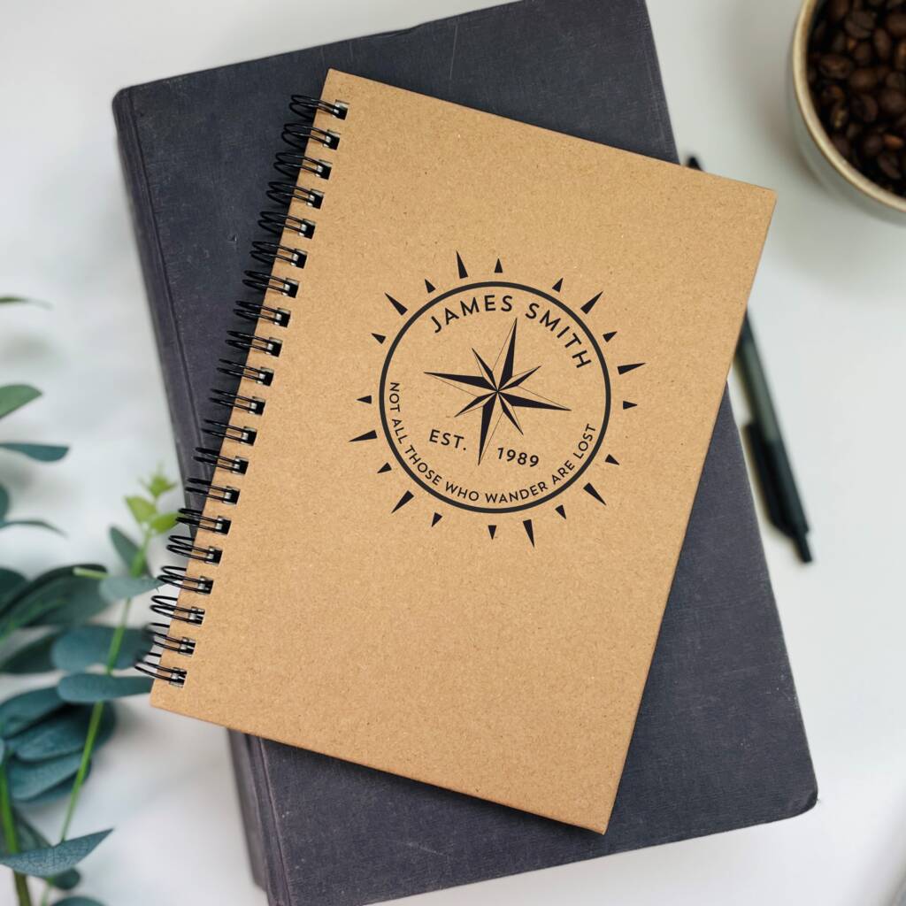 Personalised Compass Travel Journal By The Alphabet Gift Shop ...