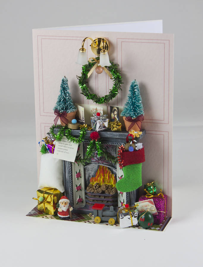 Christmas Fireplace Personalised Card By Karrie Barron ...